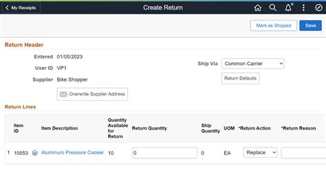 PeopleSoft FSCM Update Image 45 Manage Receipts