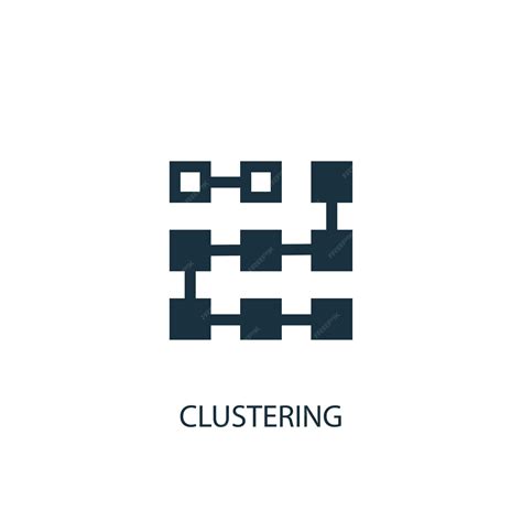 Premium Vector Clustering Icon Simple Element Illustration