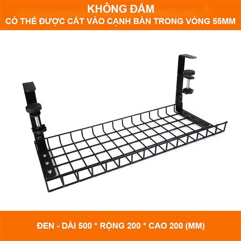 Khay đỡ ổ Cắm điện Giá Đỡ Dây Điện Gắn Dưới Bàn Kệ Đỡ Dây Cáp Sạc Dây