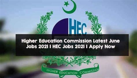 Higher Education Commission Latest June Jobs 2021 Hec Jobs 2021