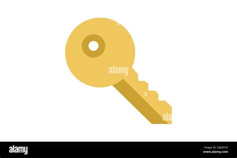 Key Flat Icon Security And Password Vector Image Stock Vector Image