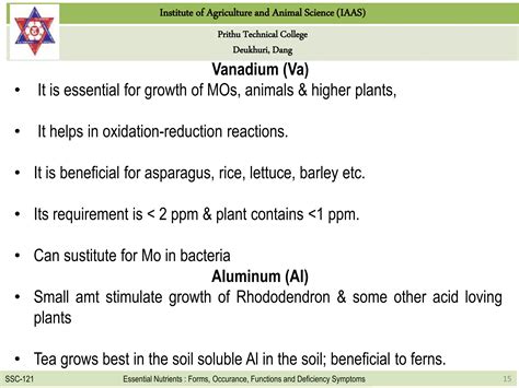 Functions And Deficiency Symptoms Of Copper And Chlorine In Plants Pptx