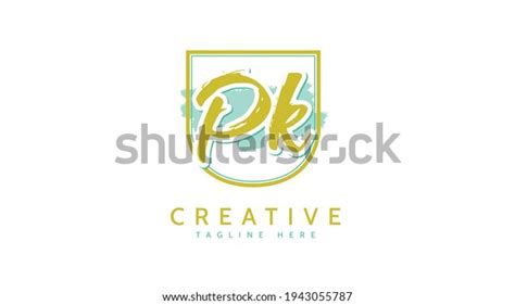 Pk Initials Handwriting Logo Vector Stock Vector Royalty Free