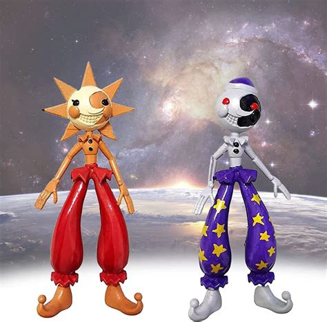 2pcs Fnaf Sun And Moondrop Action Figures Fnaf Security Breach Cute