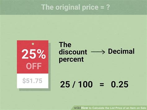 3 Ways To Calculate The List Price Of An Item On Sale WikiHow