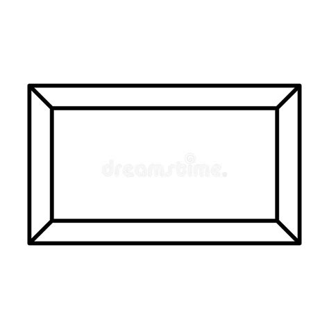 Rectangle Frame Shape Icon Decorative Vintage Border Doodle Element