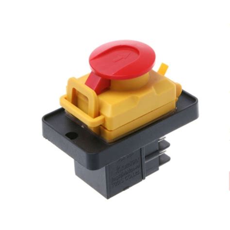 KJD12 250V 4 Pin Start Stop Nem Volt Release nyomógombos kapcsoló NVR