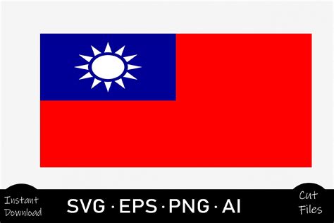 Taiwan Country Flag Svg Sublimation Afbeelding Door Rizwana Khan