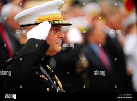 Joint Chiefs Of Staff Vice Chairman Gen James E Cartwright Salutes