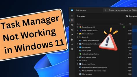 how to fix task manager not working in windows 11 youtube
