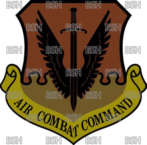Air Combat Command Shield Vector Image Files Ai Pdf And Svg Formats