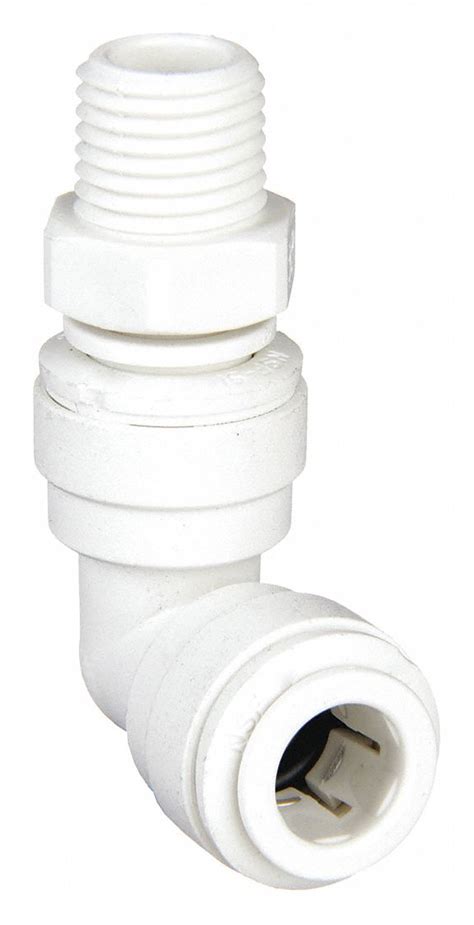 Polypropylene Push To Connect X NPTF Swivel Elbow WTP PP W PK Grainger