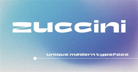 Zuccini — уникальный современный шрифт Шрифты Envato Elements