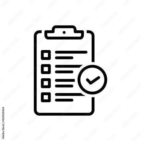 Black Line Icon For Standards Stock Vector Adobe Stock