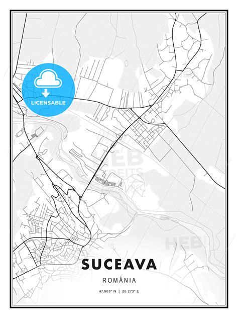 Suceava Romania Modern Map Print Template In Various Formats Hebstreits