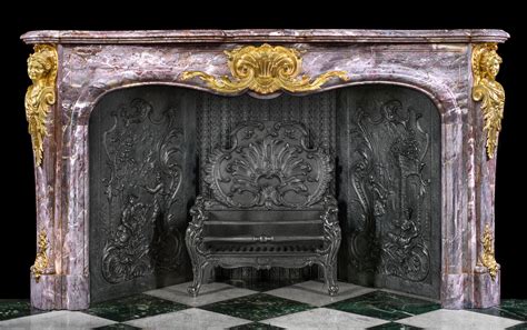 Louis XV Large Marble Antique Fireplace Mantel Westland London