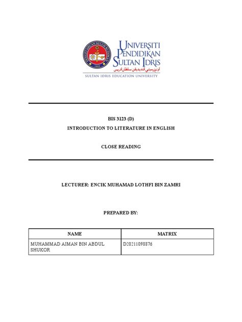 Inclass Exercise 2 Close Reading Pdf Communication Cognition