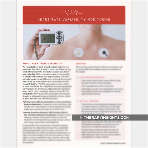 Heart Rate Variability Monitoring Adult And Pediatric Printable