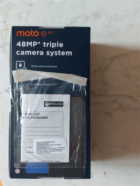 Motorola E 40 64 Gb Carbon Grey Novo Zapakirano