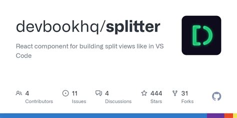 Github Devbookhqsplitter React Component For Building Split Views Like In Vs Code