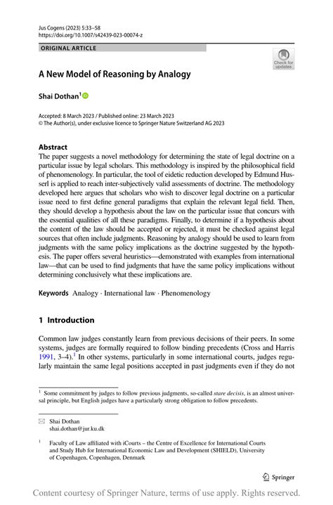 A New Model Of Reasoning By Analogy Request Pdf