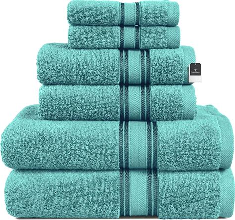 Lane Linen Luxury Bath Towels Set 6 Piece Set 100 Cotton Bathroom