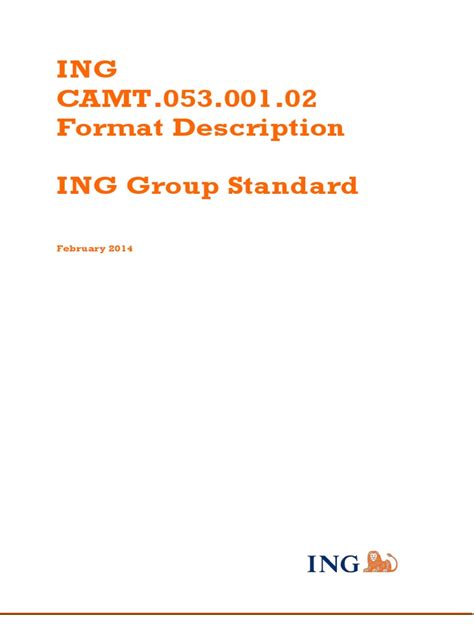 Ing Camt 053 Format Ing Group Pdf Debits And Credits Cheque