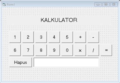 Tutorial Membuat Program Kalkulator Sederhana Dengan Visual Basic 6 0