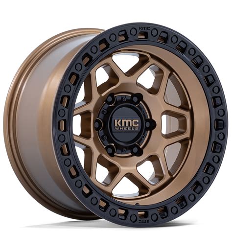 17 Kmc Wheels Km553 Torx Matte Bronze With Gloss Black Lip Off Road