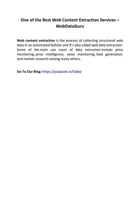 Ppt One Of The Best Web Content Extraction Services Webdataguru