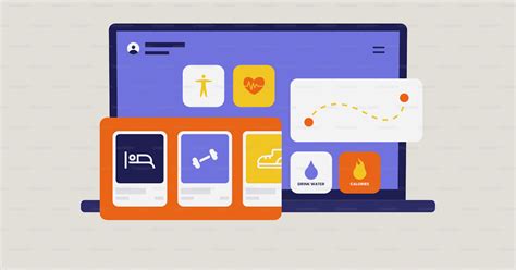 화면에 아이콘이 있는 랩톱 컴퓨터 벡터 Unsplash의 기술 이미지