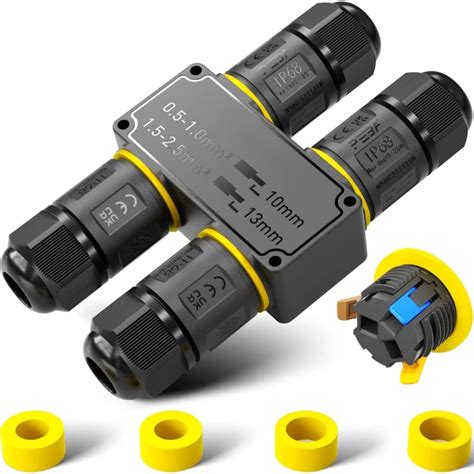 Ip68 4 Way H Shape Waterproof Connector Fongkit