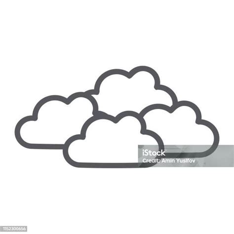 흐린 선 아이콘 날씨와 기후 흐린 기호 벡터 그래픽 흰색 바탕에 선형 패턴 0명에 대한 스톡 벡터 아트 및 기타 이미지 0명 10 가을 Istock