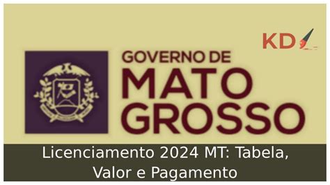 Licenciamento 2024 MT Tabela Valor E Pagamento