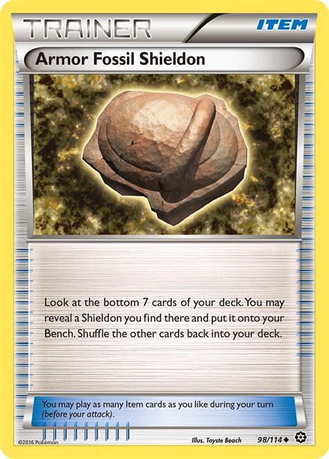 Check De Actuele Waarde Van Je Armor Fossil Shieldon 98 114 Kaart Uit