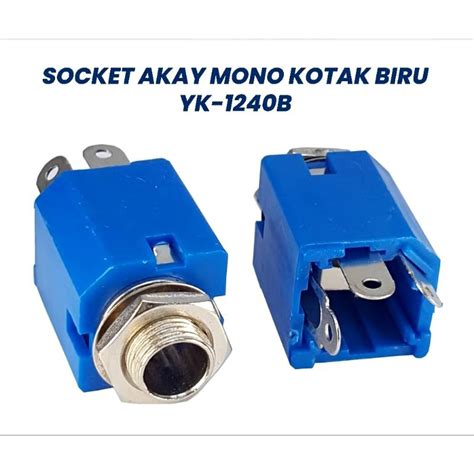 Jual Socket Soket Akai Mono Birusocket Toa Mono Warna Biru Original