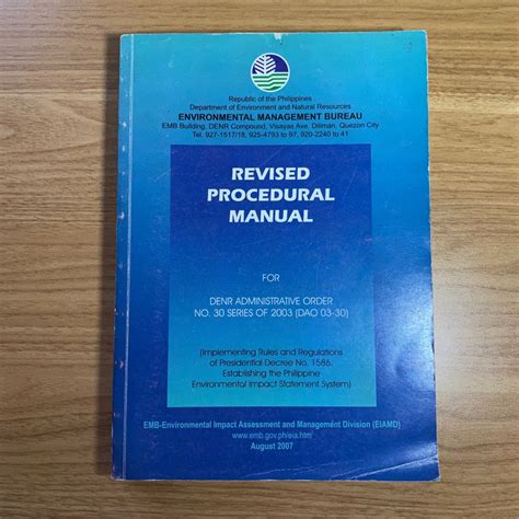 Denr Eis Revised Procedural Manual Hobbies And Toys Books And Magazines Textbooks On Carousell