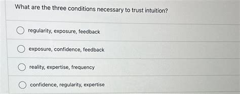 Solved What Are The Three Conditions Necessary To Trust