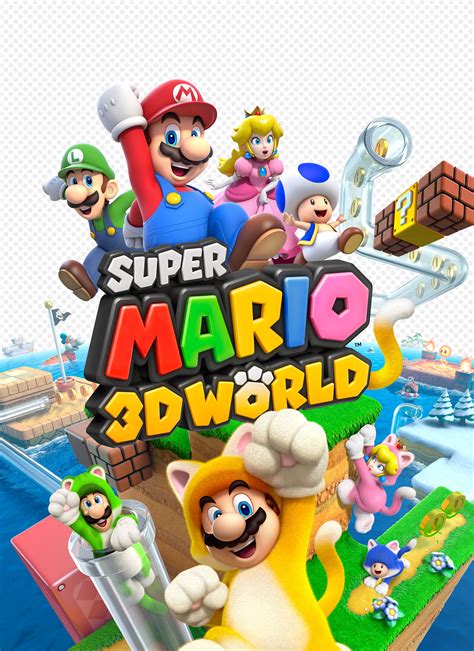 Super Mario 3d World Wii U Artwork Including Characters Enemies