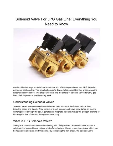Ppt Solenoid Valve For Lpg Gas Line Powerpoint Presentation Free