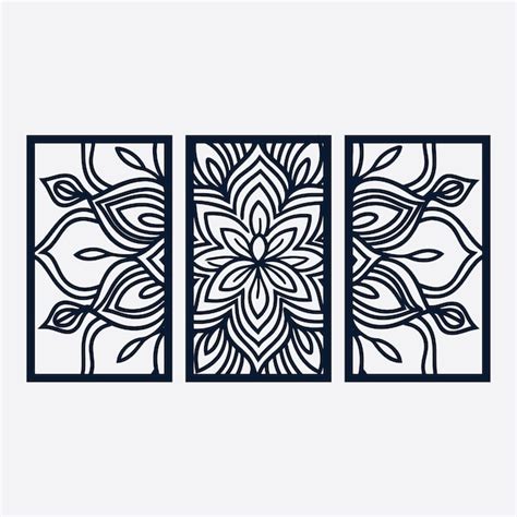 Premium Vector Mandala Panels Wall Laser Cut Design Mandala Vector