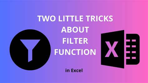 How To Use Filter Function In Excel Youtube