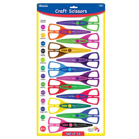 Teachersparadise Bazic® Decorative Edge Craft Scissors Set 6 1 2