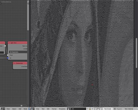 Text Object Ascii Art In Blender Using Animation Nodes Blender