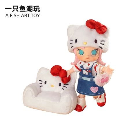 ฟิกเกอร์ Molly Hello Kitty Bjd Twelve Points Popmart Popmart ของเล่น