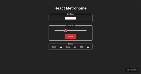 React Metronome Forked Codesandbox