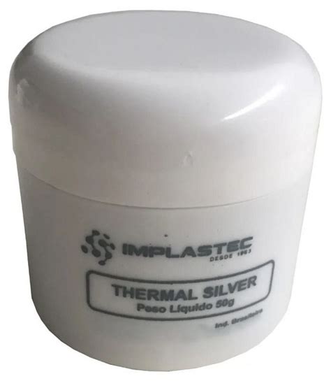 PASTA TÉRMICA THERMAL SILVER IMPLASTEC POTE G PRATA CPU alca cell