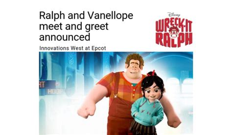 Meet Ralph And Vanellope At Epcot Starting November 21 Wdw Kingdom