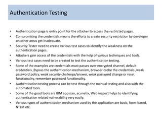 Owasp Security Testing Methodlogies Part PPTX Information And Network Security Computing