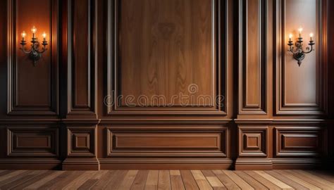 Luxury Interior Design With Classic Wooden Paneling Elegant Wall
